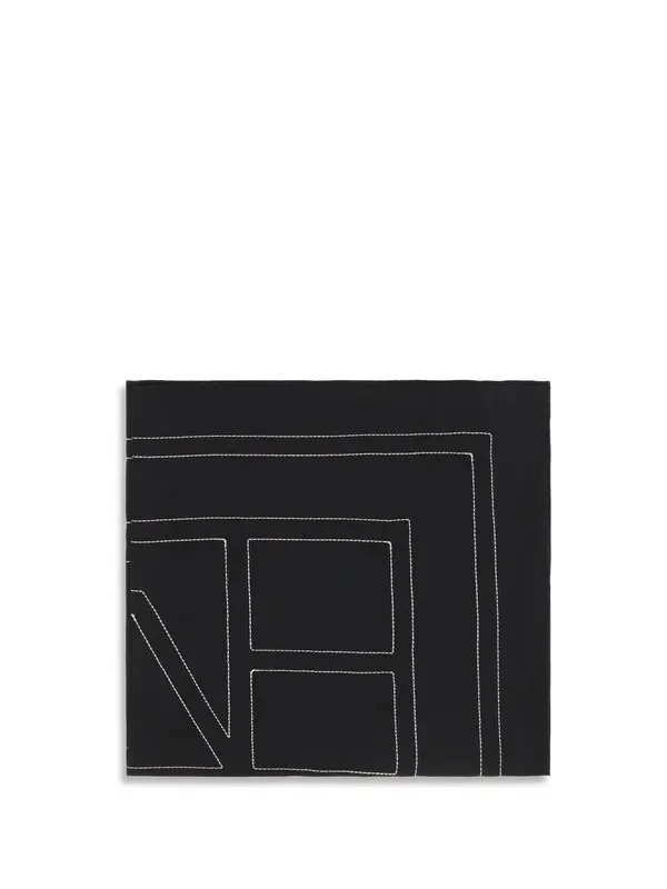 TOTEME Silk Scarf With Embroidery - Black