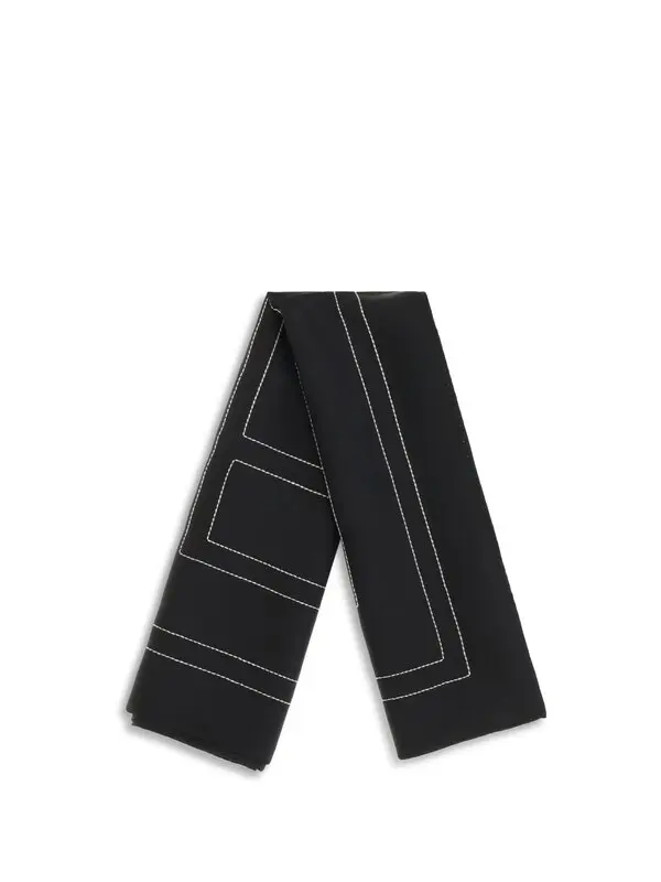 TOTEME Silk Scarf With Embroidery - Black
