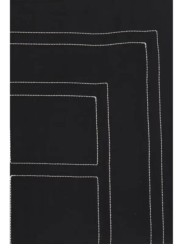 TOTEME Silk Scarf With Embroidery - Black