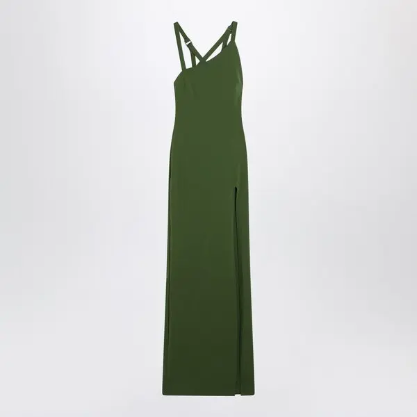 Attico Long Dress With Slit - Green