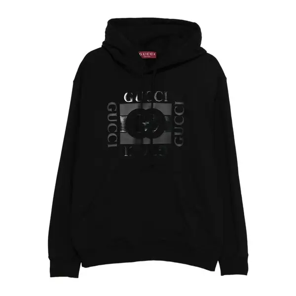 Gucci Cotton Hooded Sweatshirt - Black