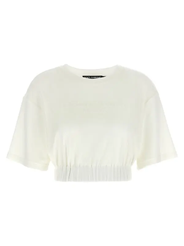Dolce & Gabbana Logo Chenille Top - White