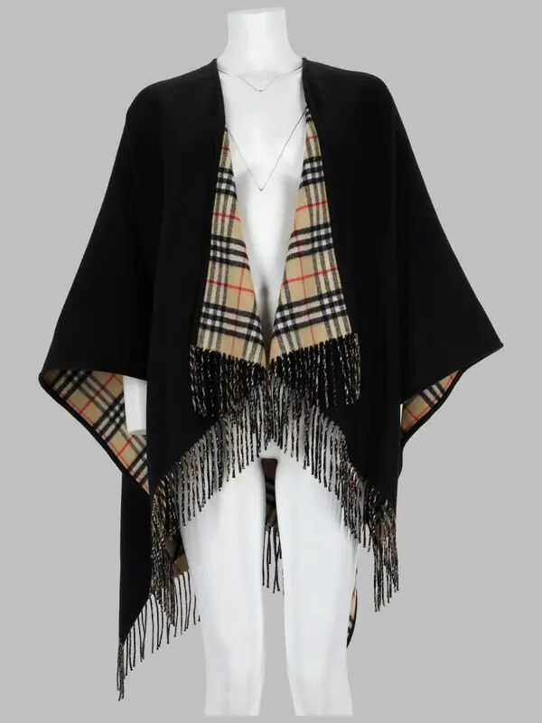 Burberry Reversible Check Mantella - Black
