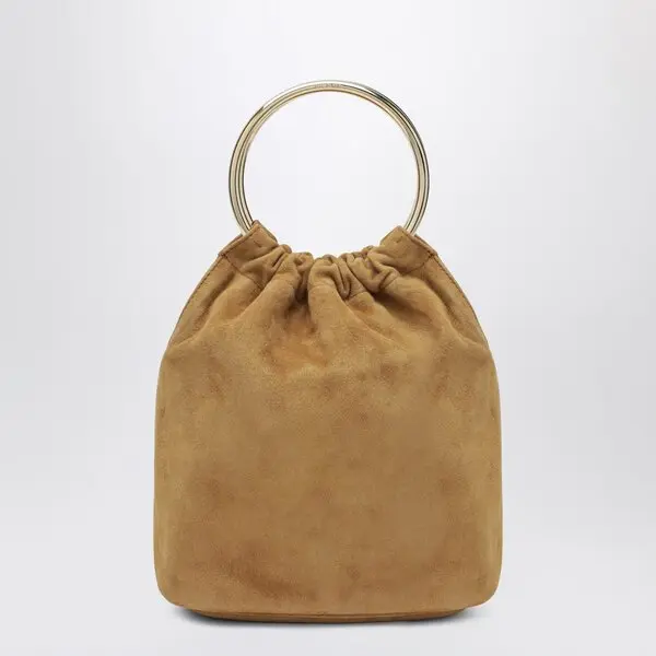 Prada Mini Bucket Bag In Cinnamon Suede