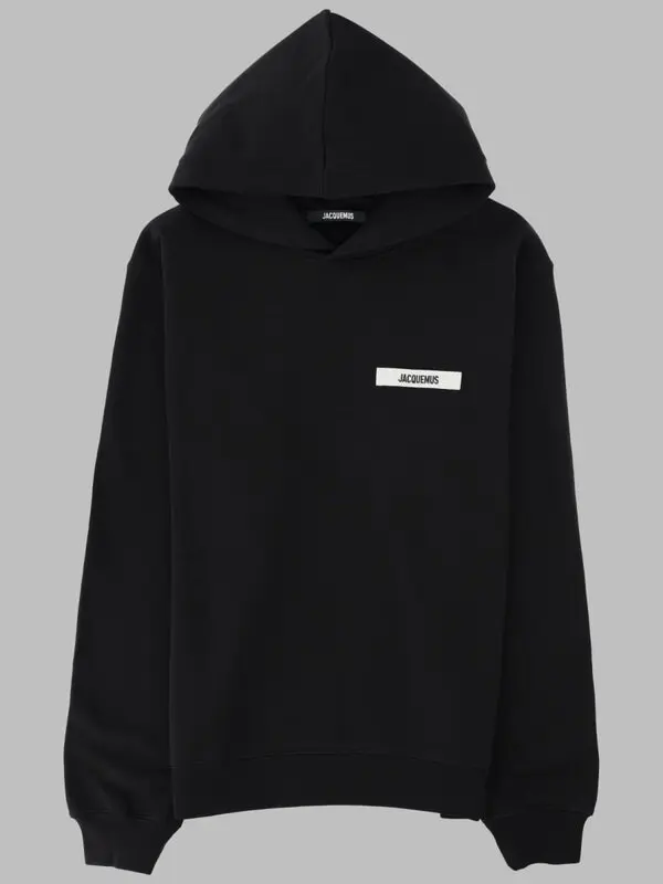 Jacquemus Felpa Con Cappuccio - Black