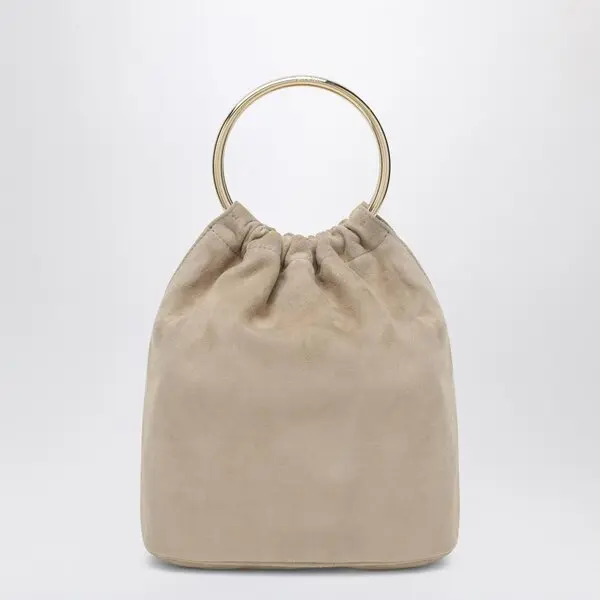 Prada Mini Bucket Bag In Desert Suede - Orange