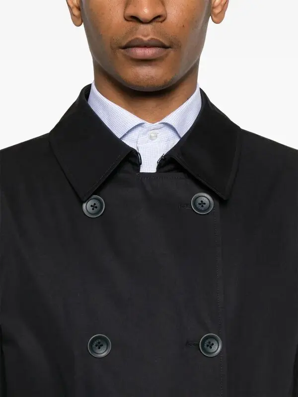 Herno Double-breasted Trench Coat In Dean