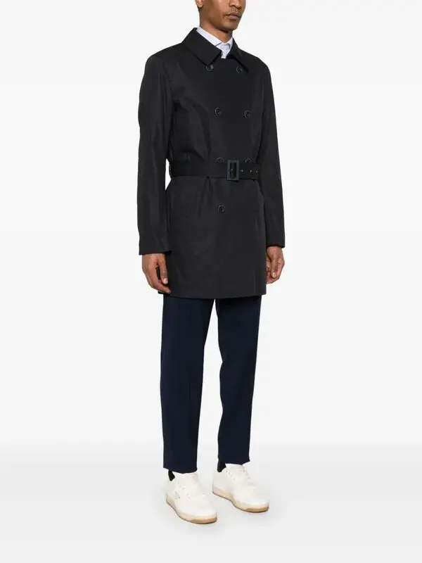 Herno Double-breasted Trench Coat In Dean