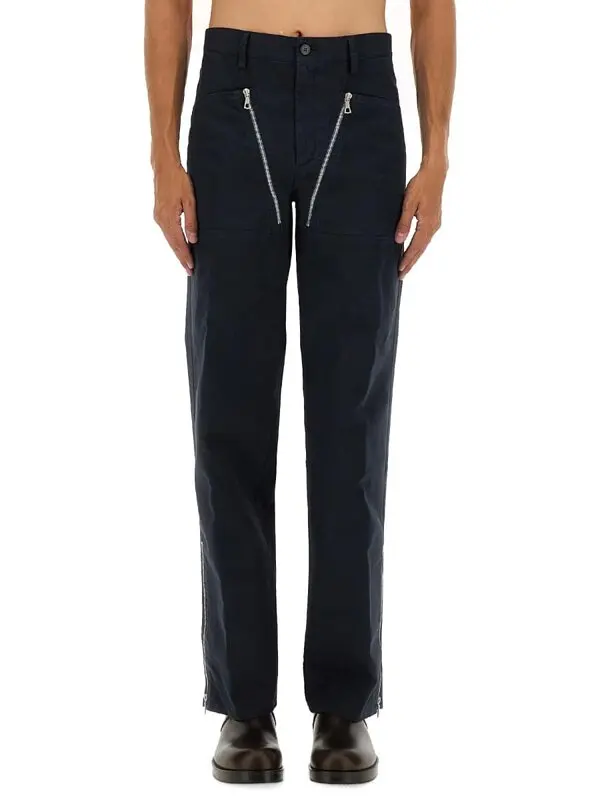 Dries Van Noten Double Zipper Pants - Blue