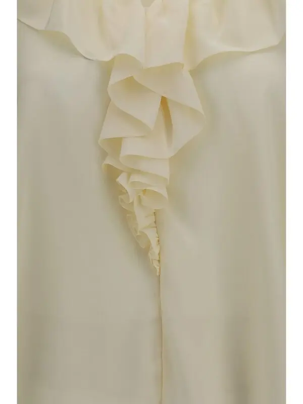 Chloé Ruffled V-neck Shirt