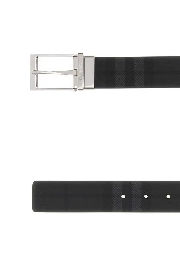Burberry Printed Canvas Reversible Check Belt