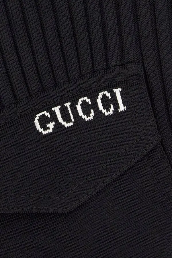 Gucci Ribbed Knit T-shirt With Pocket