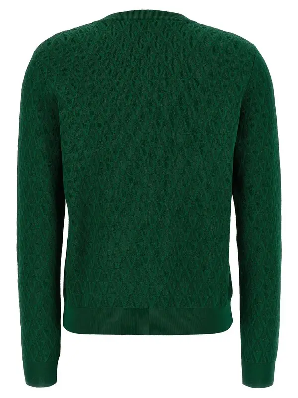 Versace V-pattern Stretch Viscose Cardigan