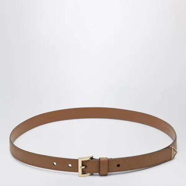 Prada Saffiano Leather Belt - Brown