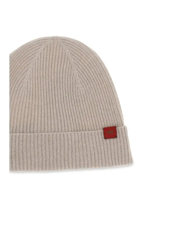 Kiton Wool Beanie Hat - Cream