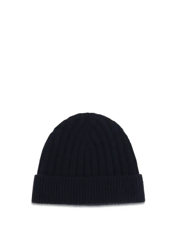 Kiton Wool Beanie Hat - Blue