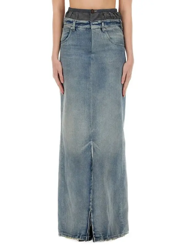 MAISON MARGIELA Denim Skirt Anonymity Of The Lining - Blue