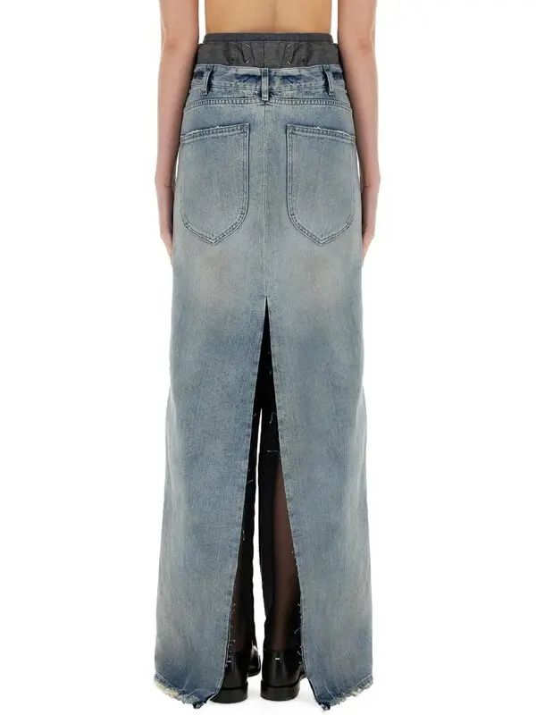 MAISON MARGIELA Denim Skirt Anonymity Of The Lining - Blue