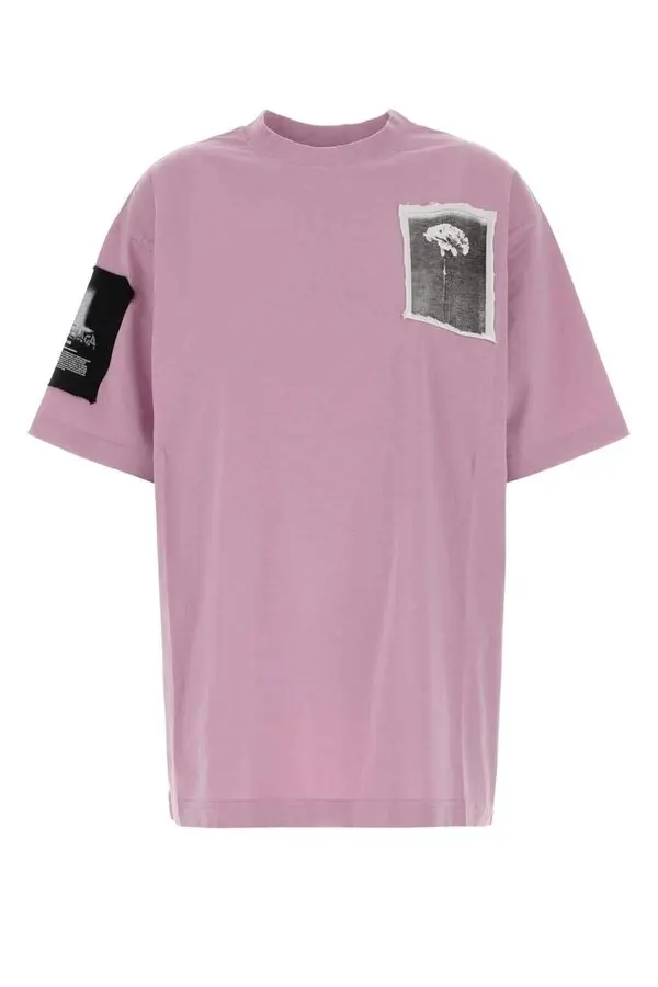 Balenciaga Cotton Oversize T-shirt - Purple