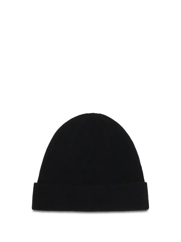 Kiton Wool Beanie Hat - Black
