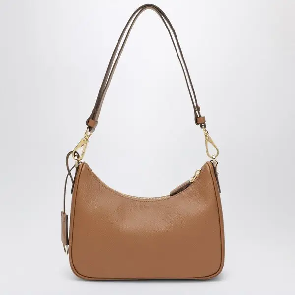 Prada Caramel Re-edition Mini Bag In Saffiano Leather - Brown