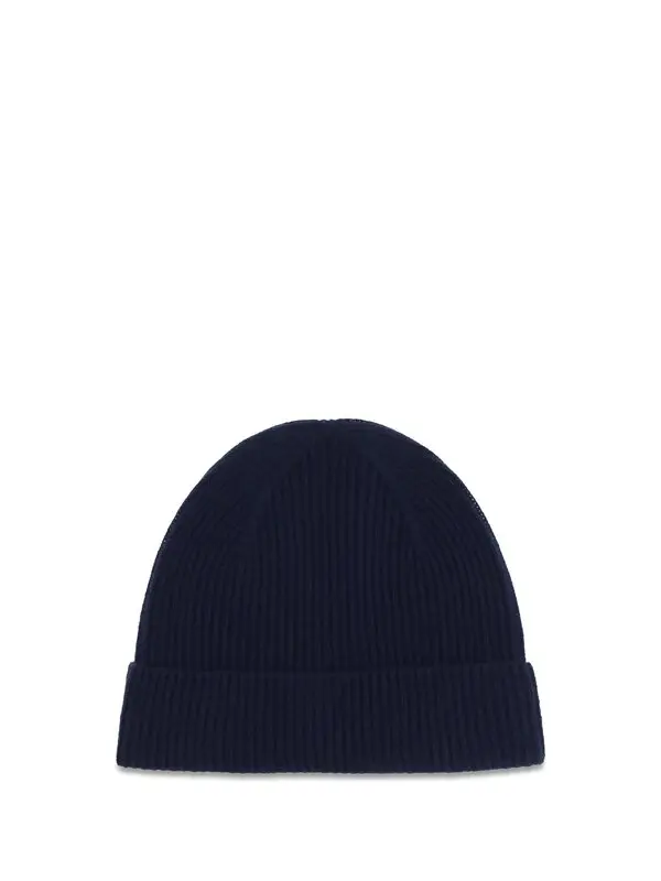 Kiton Wool Beanie Hat - Blue