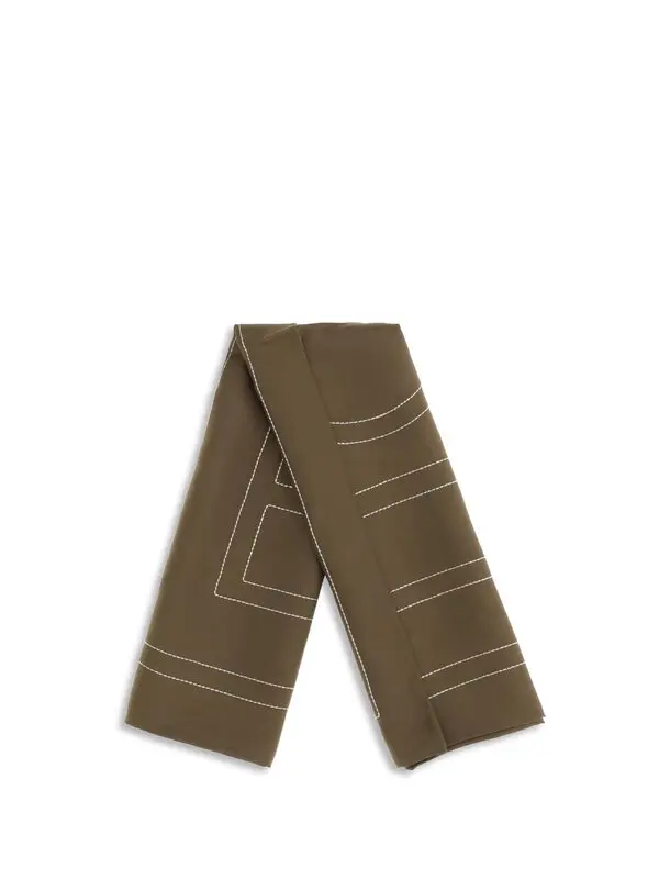 TOTEME Silk Scarf With Embroidery - Brown