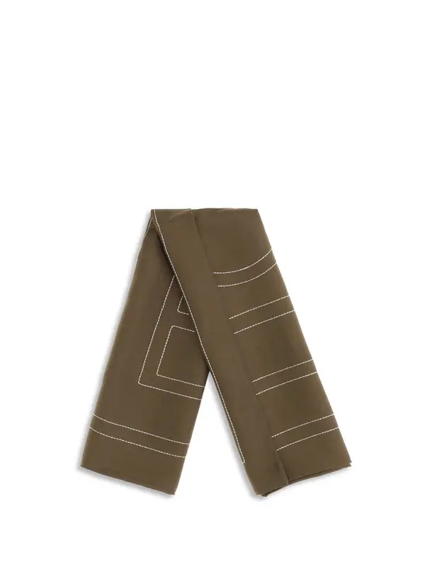 TOTEME Silk Scarf With Embroidery - Brown