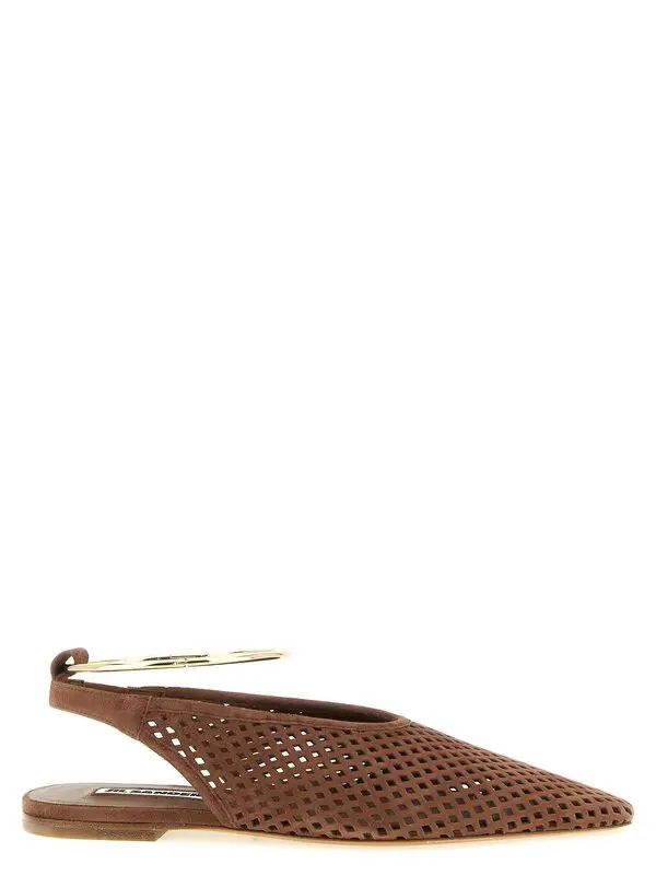 JIL SANDER Sling Back' Ballet Flats - Brown