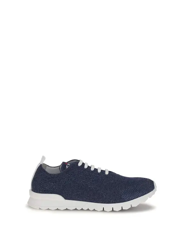 Kiton Fabric Sneakers - Blue