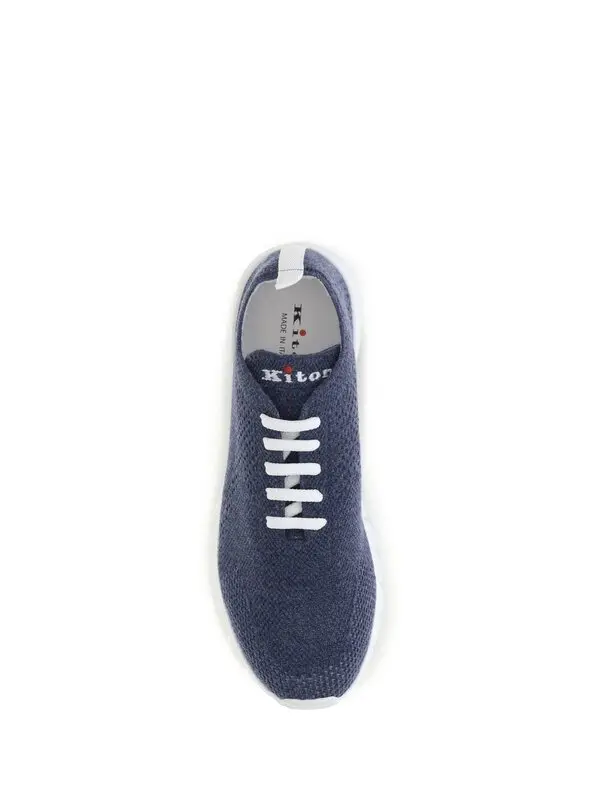 Kiton Fabric Sneakers - Blue