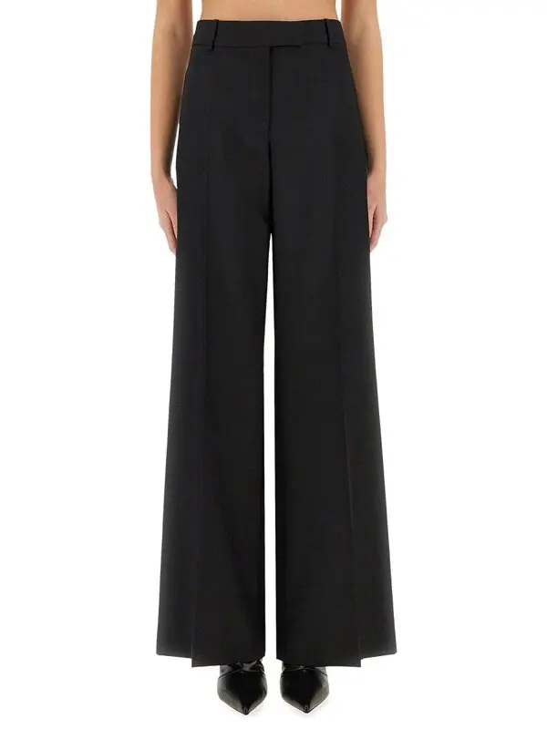 Alexander McQueen Wide Leg Trousers With Side Stripes