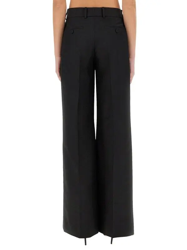 Alexander McQueen Wide Leg Trousers With Side Stripes