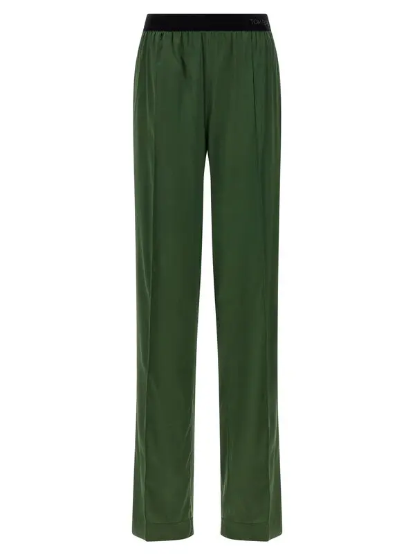 TOM FORD Silk Pants - Green