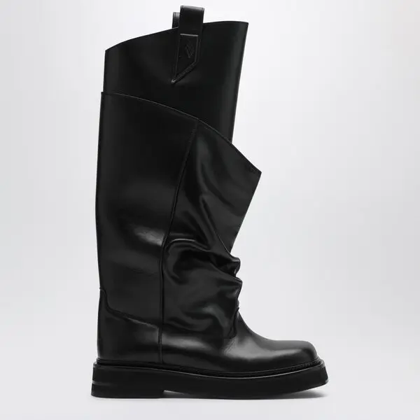 Attico Leather La Passeggiata Boots - Black