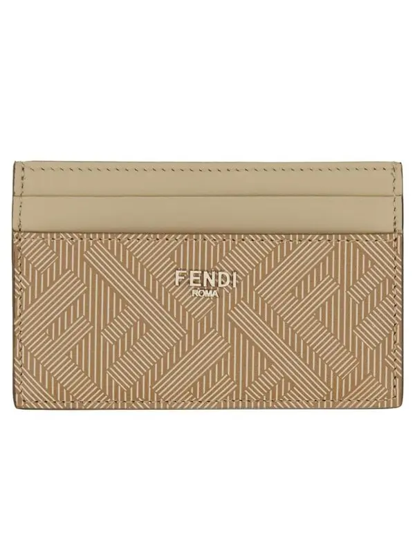 Fendi Shadow Card Holder - Cream
