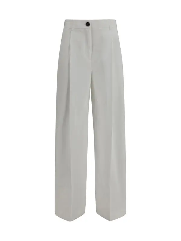 TOTEME Tailored Cotton Pants - White
