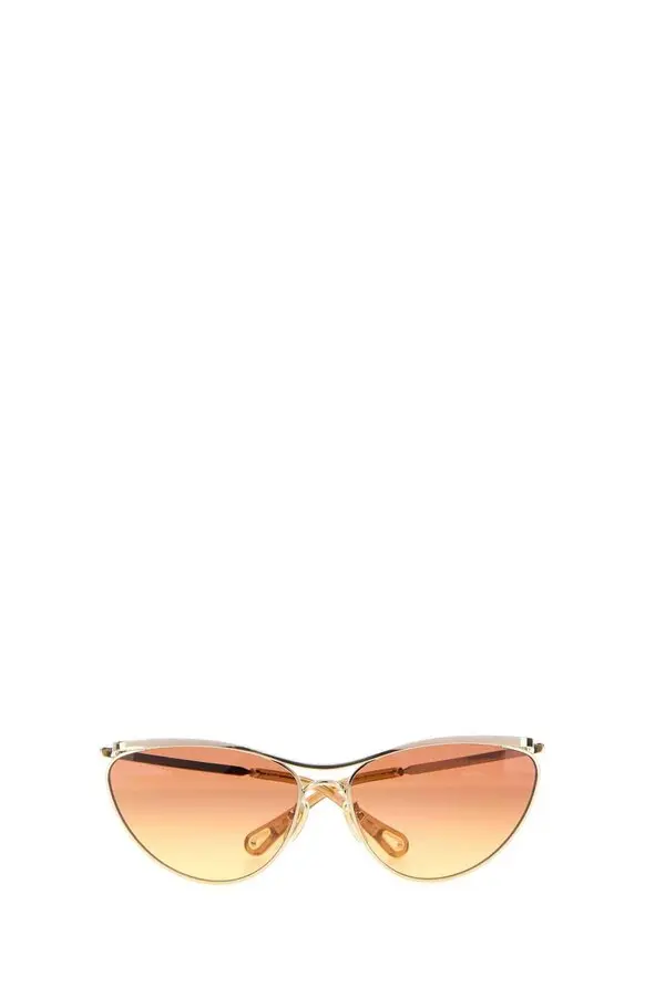 Chloé Gold Metal Uma Sunglasses - Cream