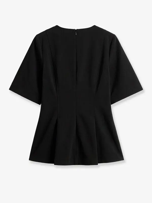 TOTEME Tailored Cotton Top - Black