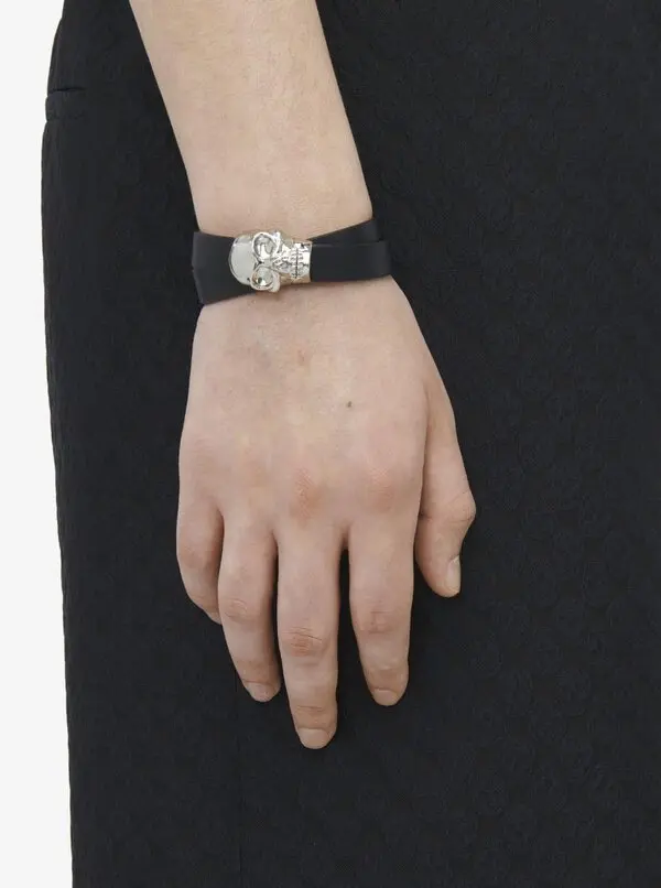 Alexander McQueen Leather Skull Bracelet - Multicolor