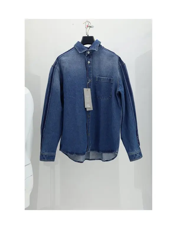 Dior Jacket Denim Stampa Laser Laterale - Blue