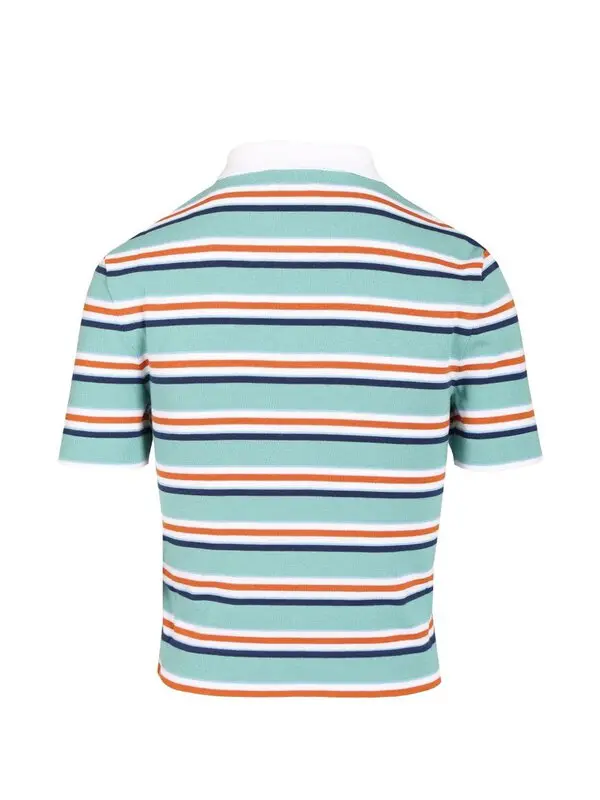 Celine Striped Cotton Polo Shirt