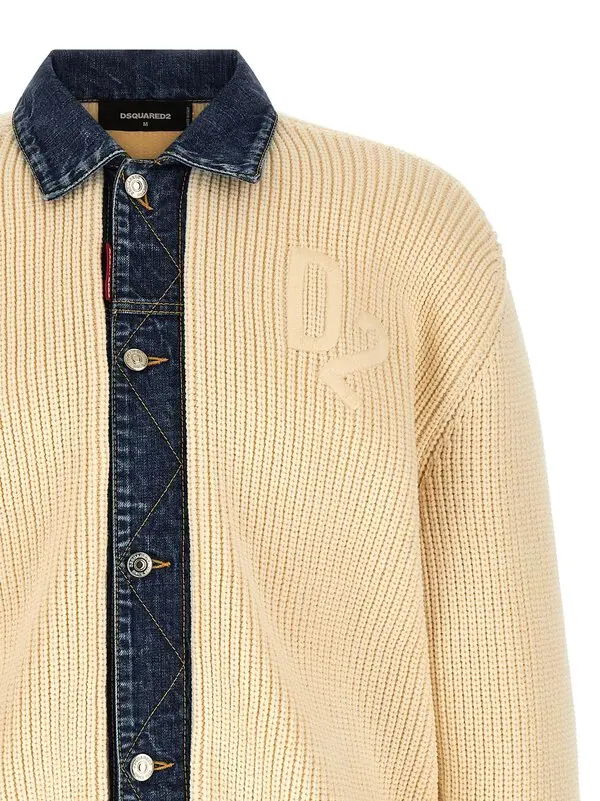 Dsquared2 Denim Mix Cardigan