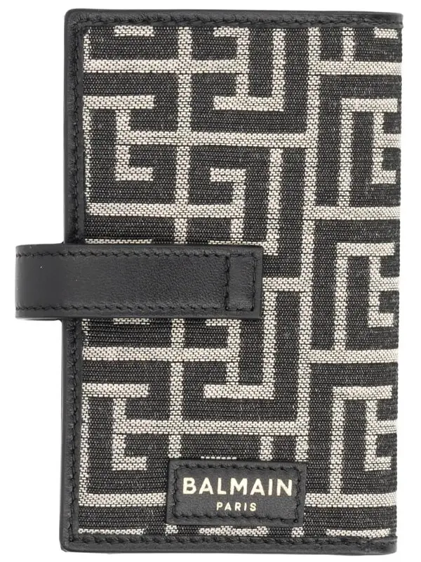 Balmain Monogram Card Holder With Padlock - Multicolor