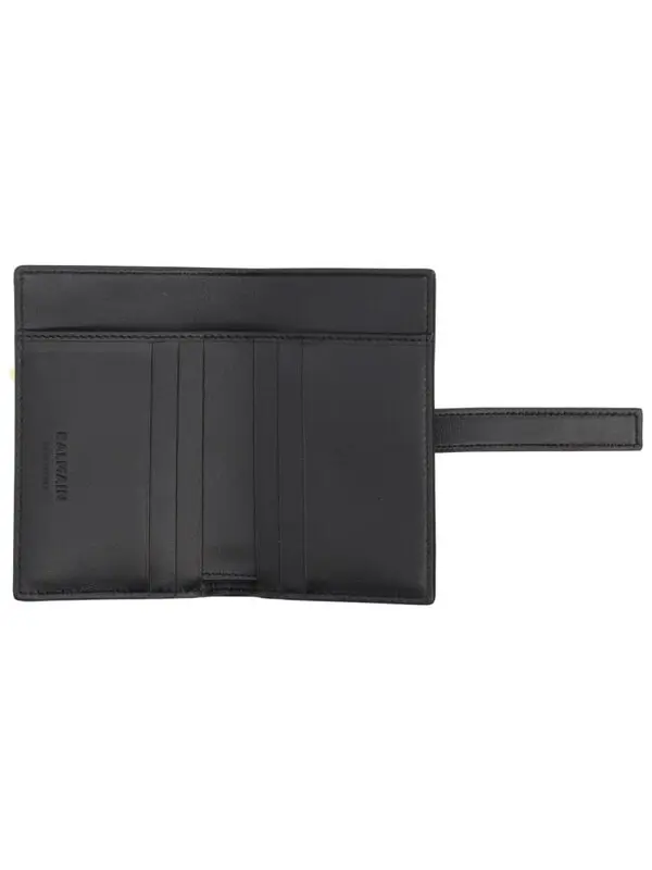 Balmain Monogram Card Holder With Padlock - Multicolor