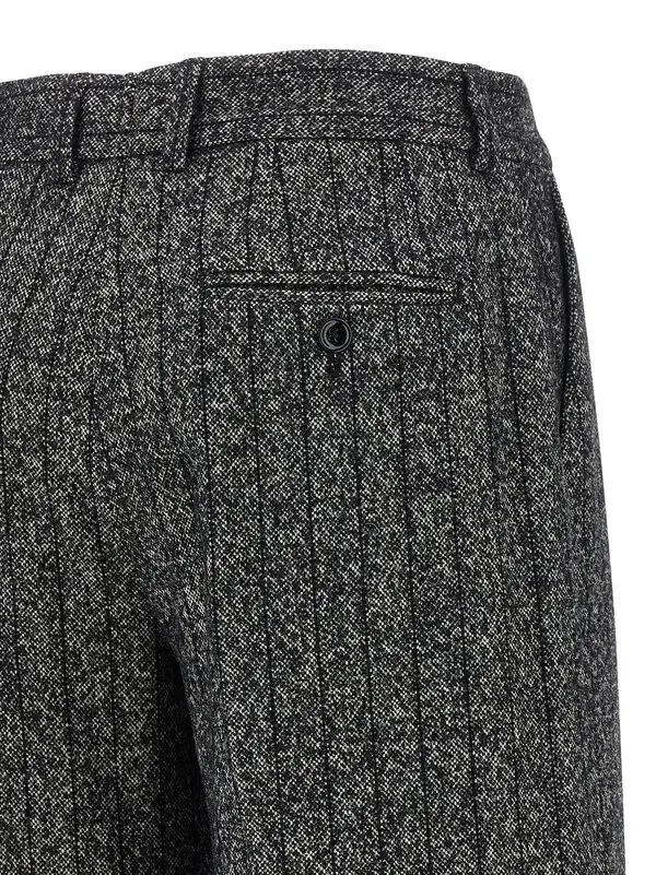 Dolce & Gabbana Striped Wool Trousers - Multicolor