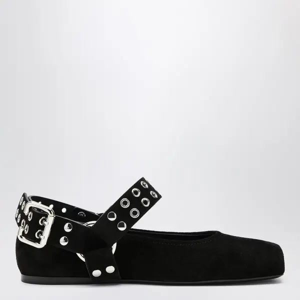Alaïa Suede Flat Ballerina Biker