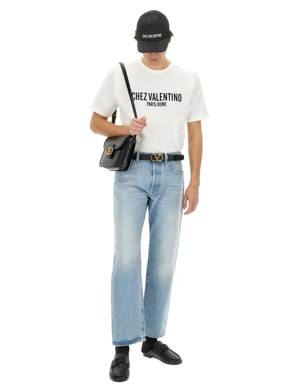 Valentino Garavani Cotton T-shirt With Chez Print