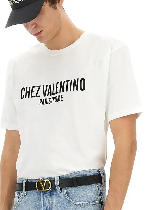 Valentino Garavani Cotton T-shirt With Chez Print