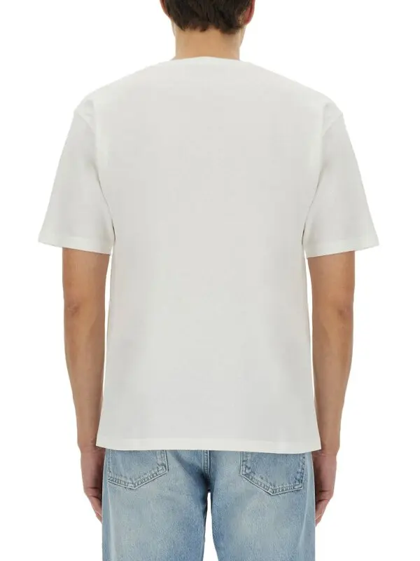 Valentino Garavani Cotton T-shirt With Chez Print - White